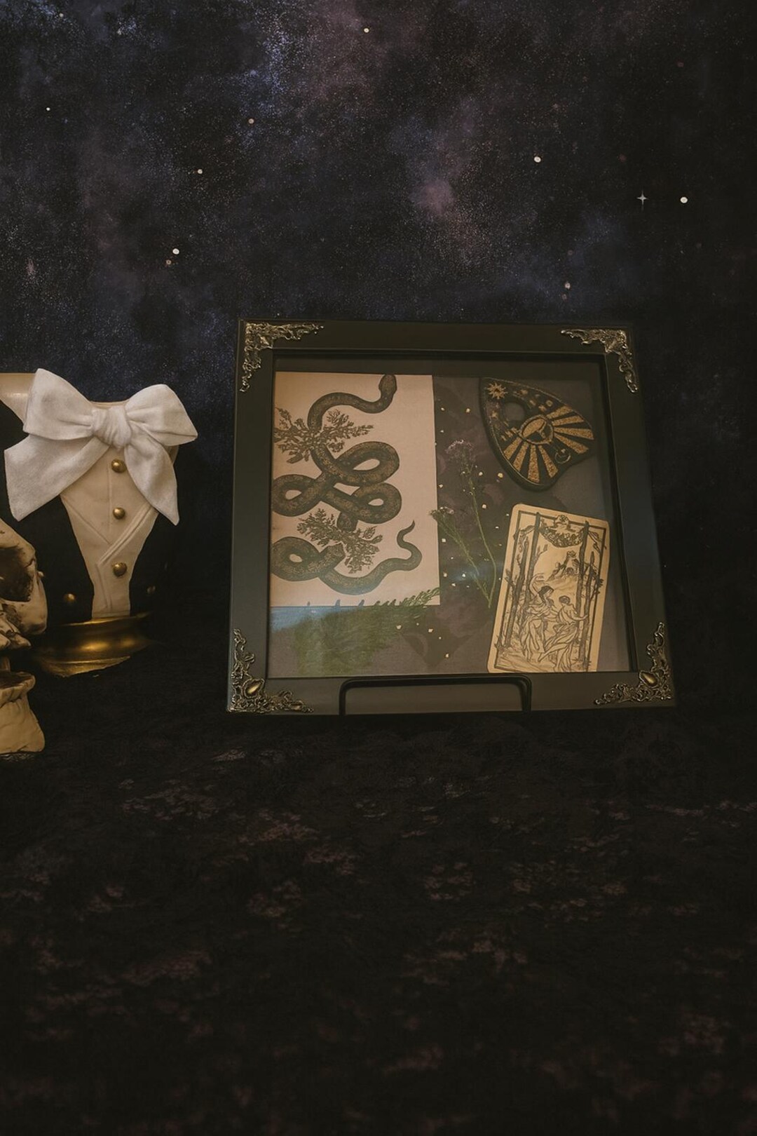 Four of Wands Tarot Card Shadow Box - Etsy