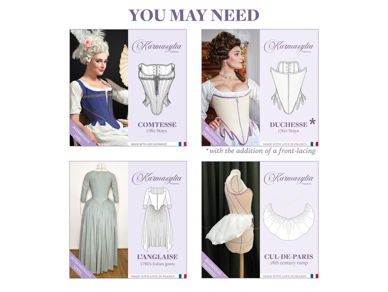 18th Century Petticoat for Rump Pattern - Ref Le Petit Jupon ...