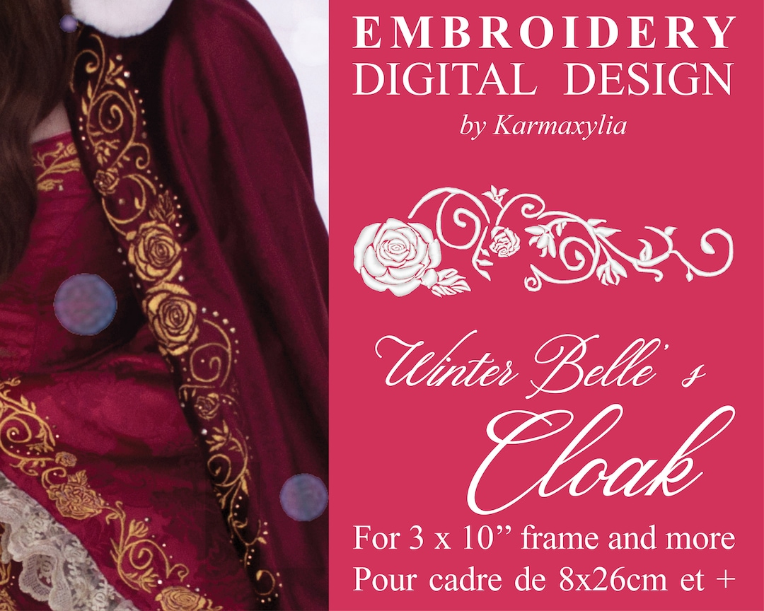 Winter Belle's Cloak Machine Embroidery Design - Winter Belle's Cloak ...