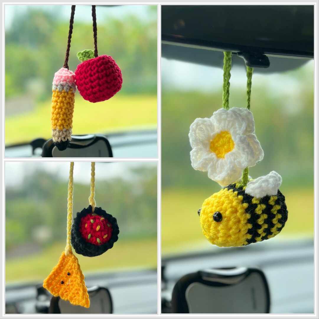 Crochet Car Decoration | Bag Charm | Hanging Accessory | Crochet Bag ...