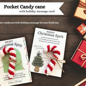 Pocket Christmas Spirit | Pocket Hug | Pocket Candy Cane | Holiday Gift ...