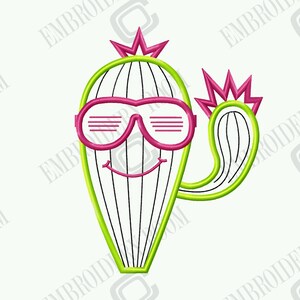 Cactus Applique Embroidery Design, Flower Applique Embroidery Design ...