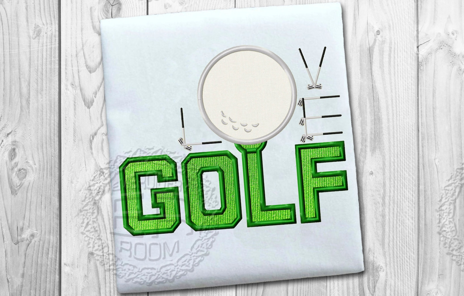 Golf Applique Embroidery Design Sport Applique Embroidery | Etsy