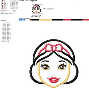 Princess Applique Embroidery Design, Baby Girl Embroidery Design, Kids ...