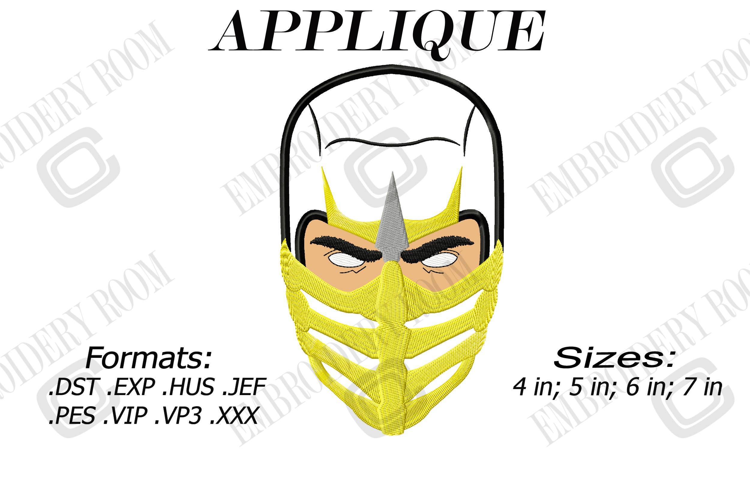 Ninja Embroidery Design Fighter Embroidery Design Face - Etsy