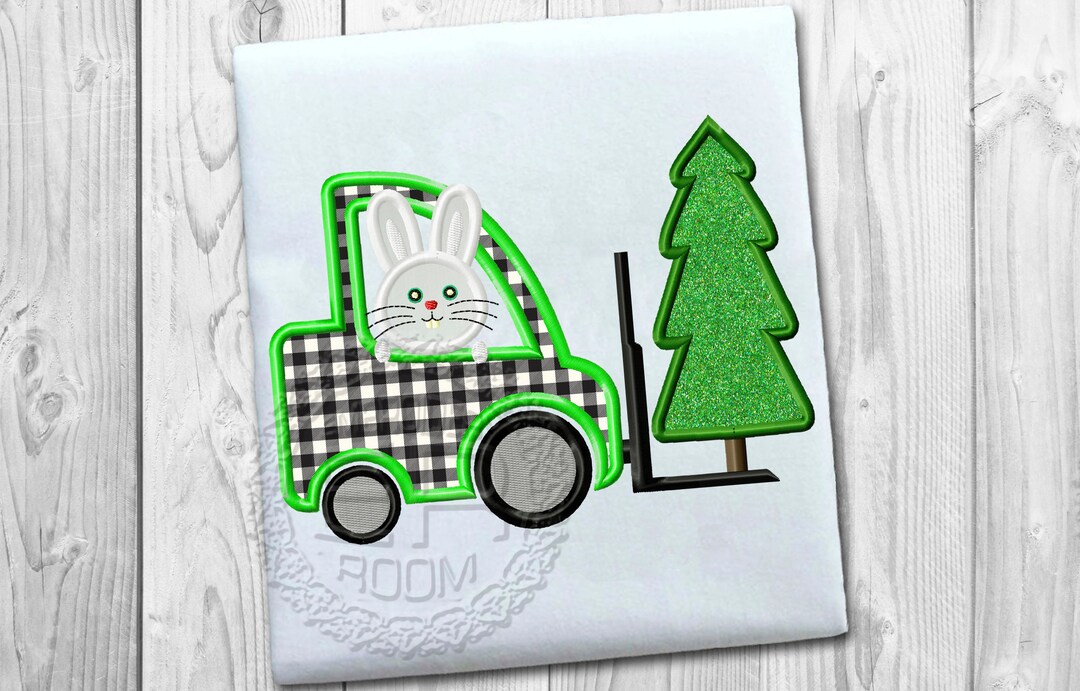 Christmas Bunny Loader Applique Embroidery Designs (instant Download ...