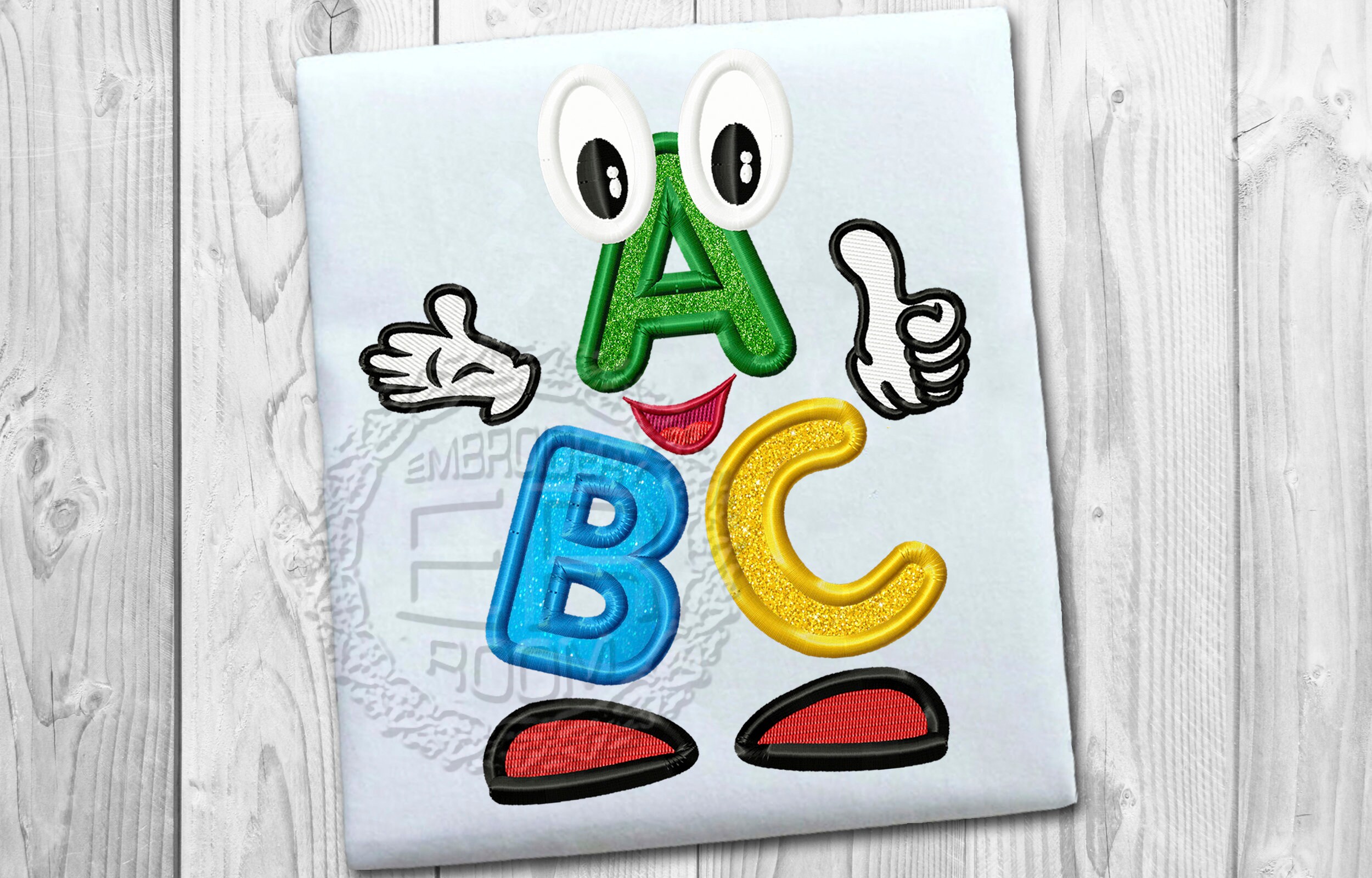 Alphabet Applique Embroidery Design Kindergarten Applique - Etsy