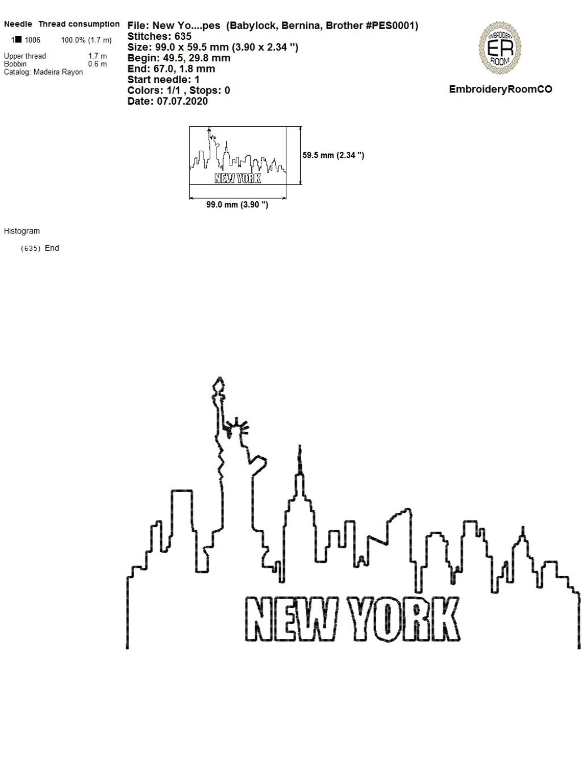 SET of 2 Designs. City Machine Embroidery Designs NEW YORK | Etsy