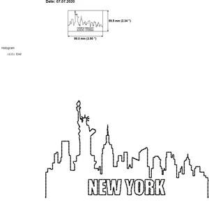 SET of 2 Designs. City Machine Embroidery Designs, NEW YORK Machine ...