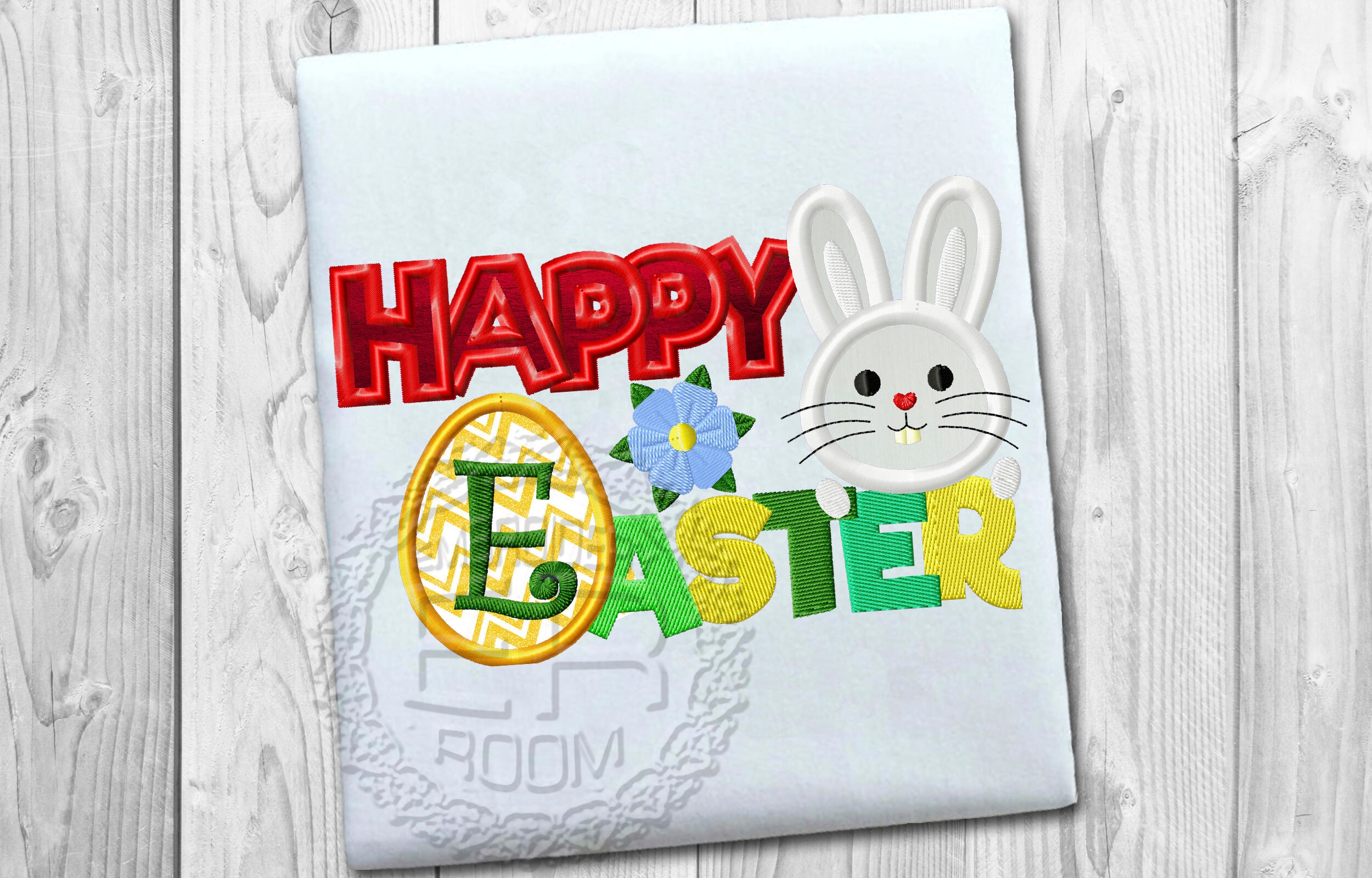 Happy Easter Applique Embroidery Designs Easter Bunny | Etsy