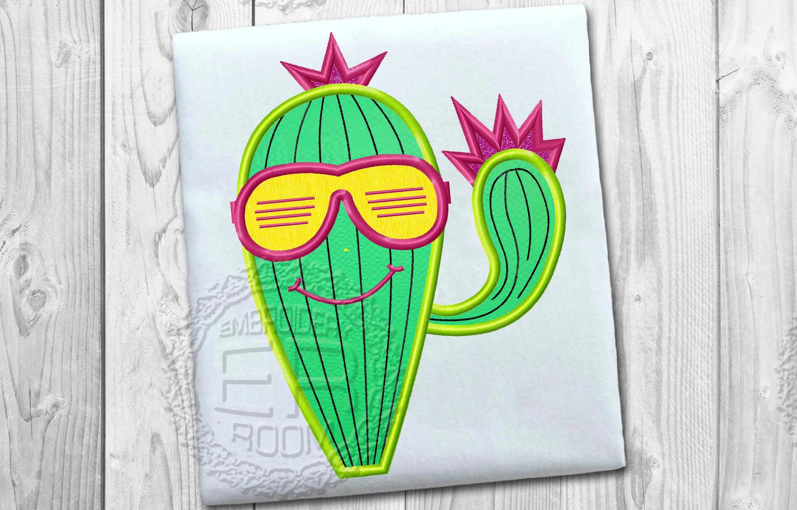 Cactus Applique Embroidery Design Flower Applique Embroidery - Etsy