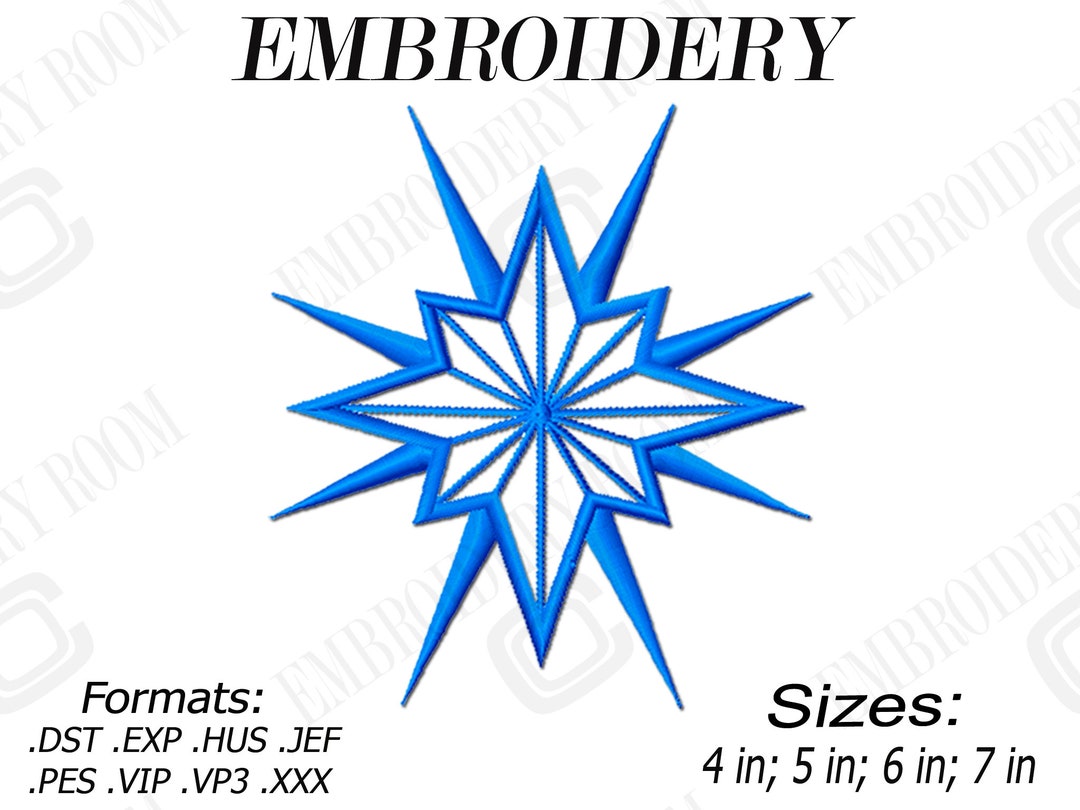 Christmas Star. Machine Embroidery. Christmas Design. Machine ...