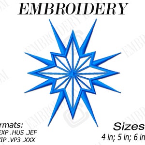 Christmas Star. Machine Embroidery. Christmas Design. Machine ...
