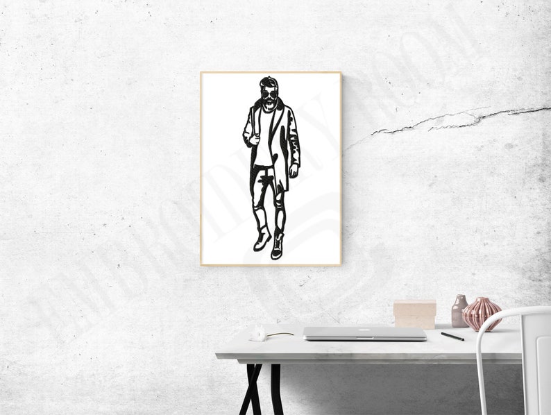 Man Embroidery Design Man's Form Embroidery Design - Etsy