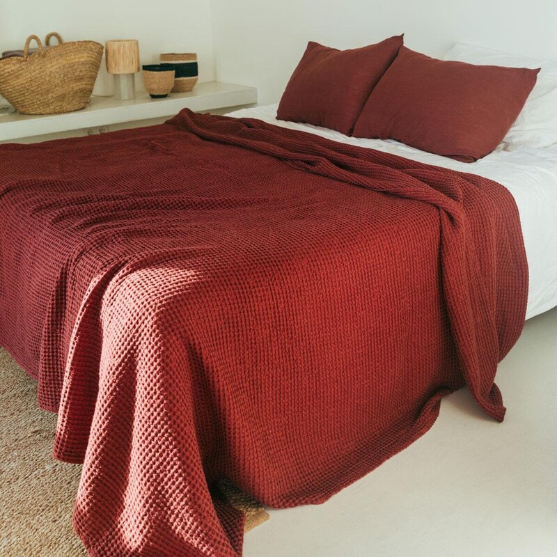 Red Throw Blanket - Etsy