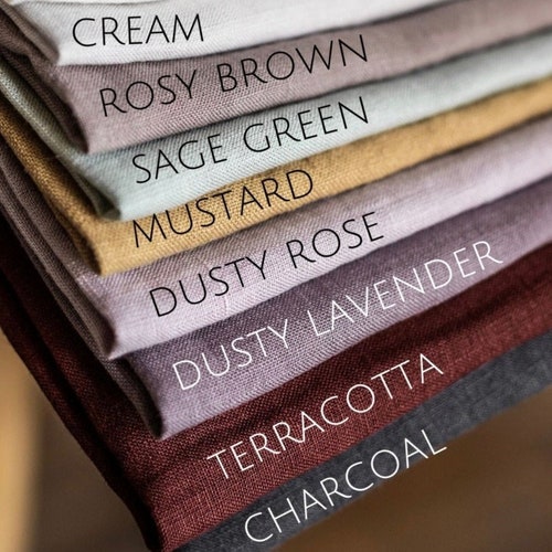 Linen Fabric Color Swatches Amourlinen Color Palette - Etsy