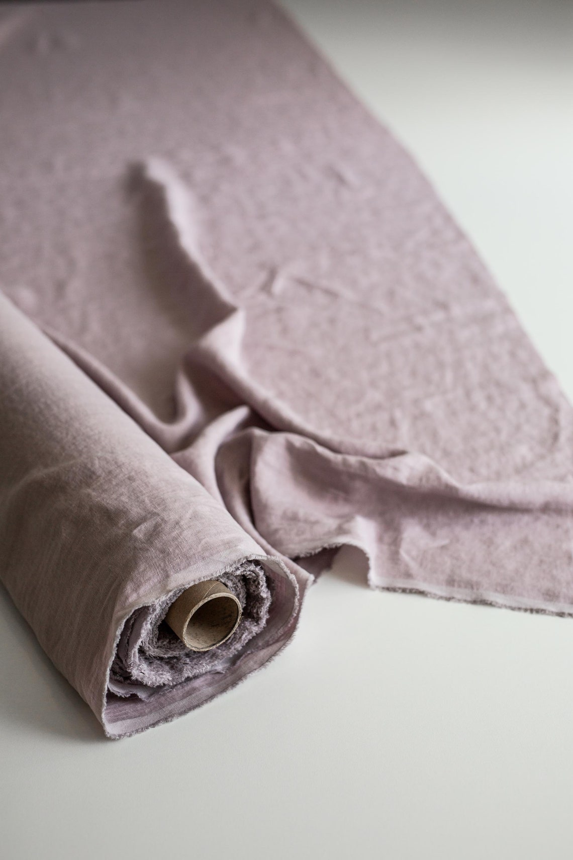 95" / 240 Cm Dusty Rose Wide Linen Fabric by Meter Organic Stonewashed ...