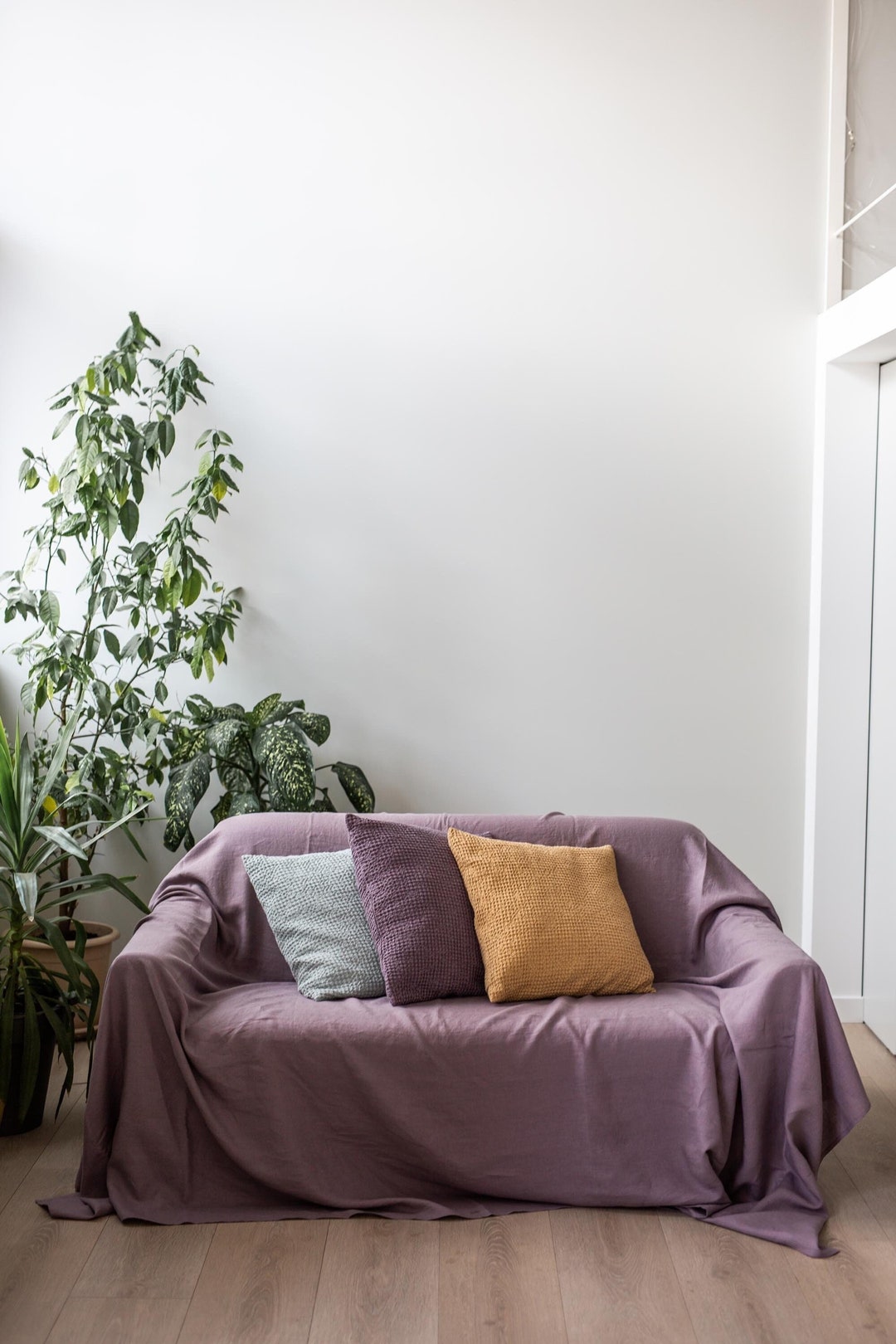 Linen Couch Cover. Linen Sofa Cover. Linen Bedspread - Etsy