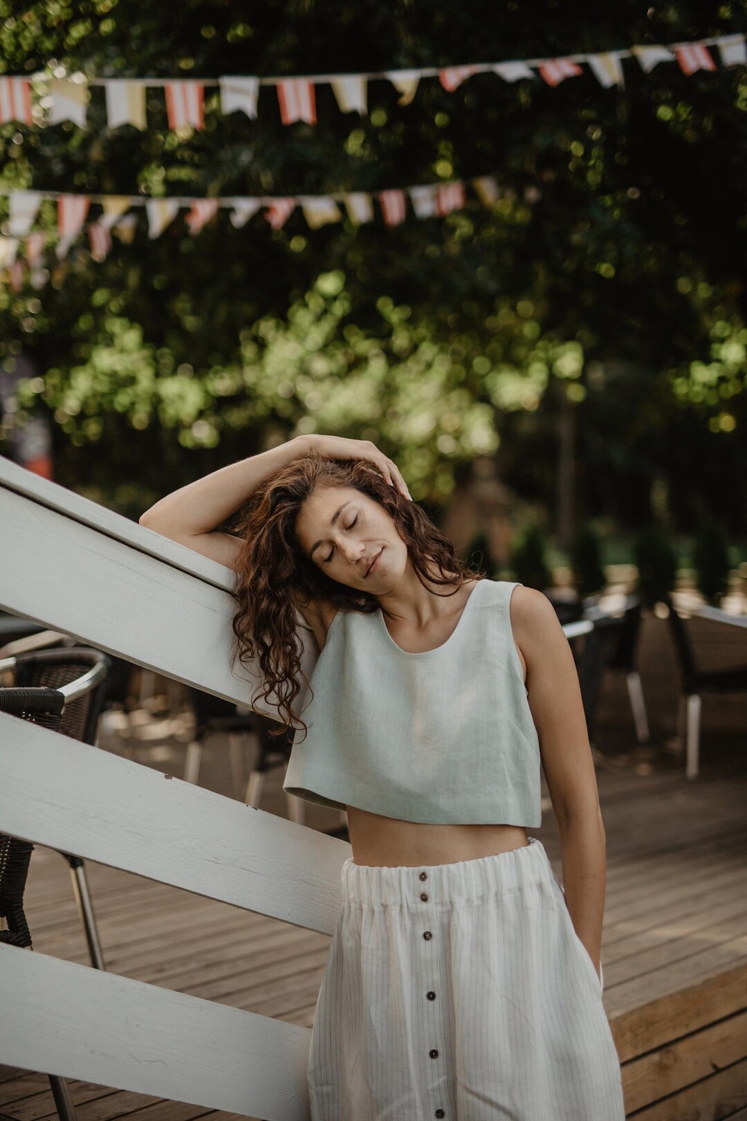 Mini Linen Crop Top PIPPA. Linen Tank Top for Women - Etsy