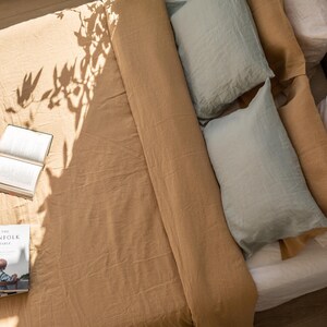 Linen Duvet Cover Mustard. Linen Bedding in Mustard. French - Etsy