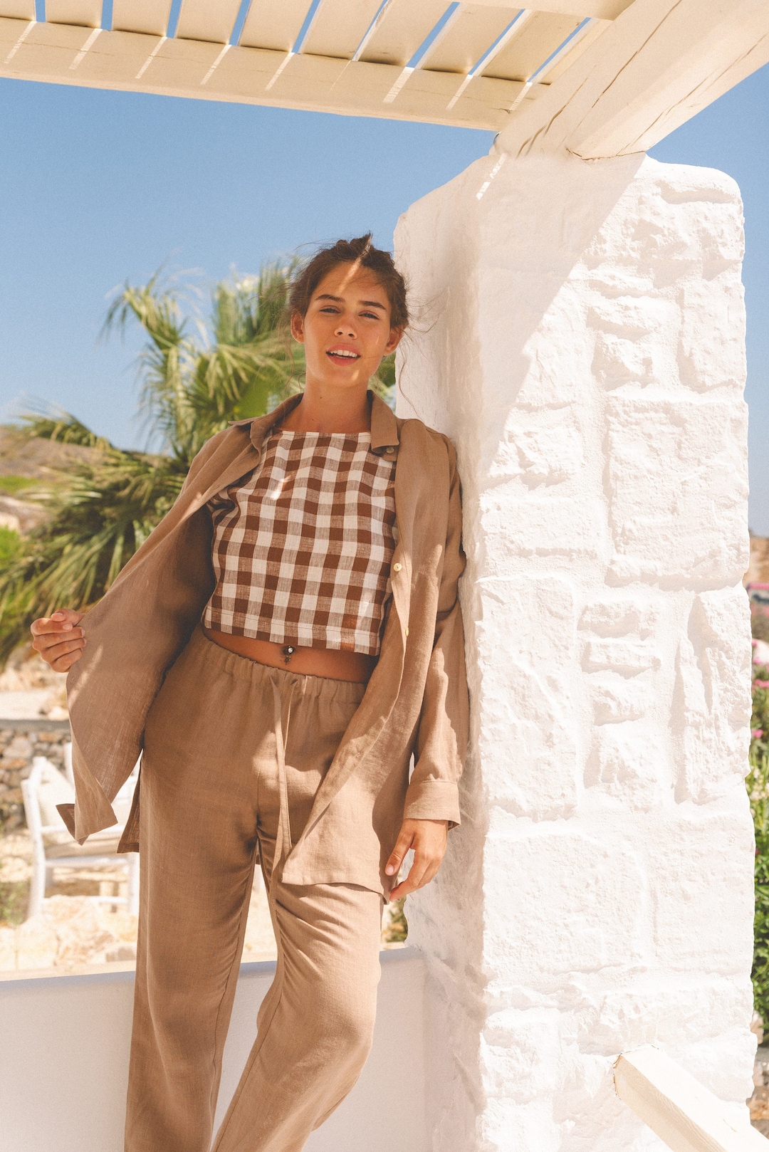 SAHARA Linen Suit Set. Linen Clothing for Women - Etsy