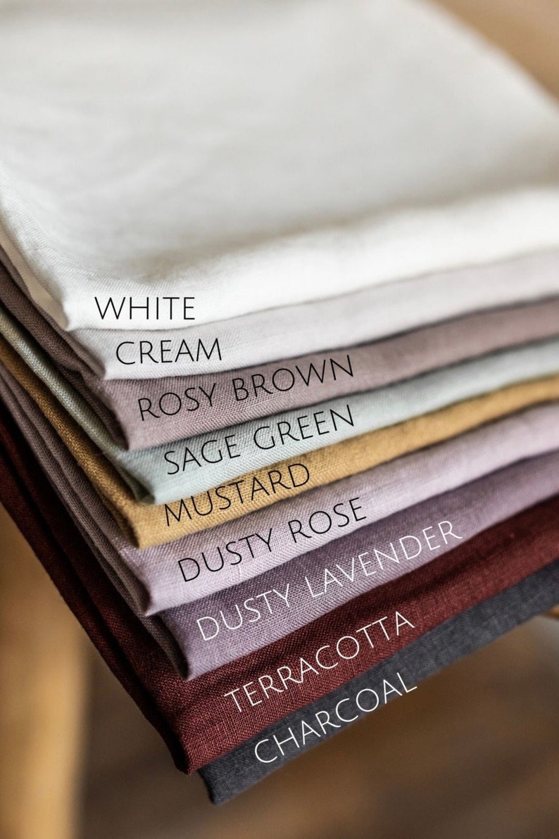 Linen Fabric Color Swatches Amourlinen Color Palette - Etsy