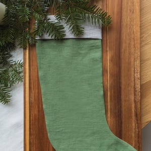 Linen Christmas Stockings. Zero-waste. Farmhouse Decorations. Christmas ...