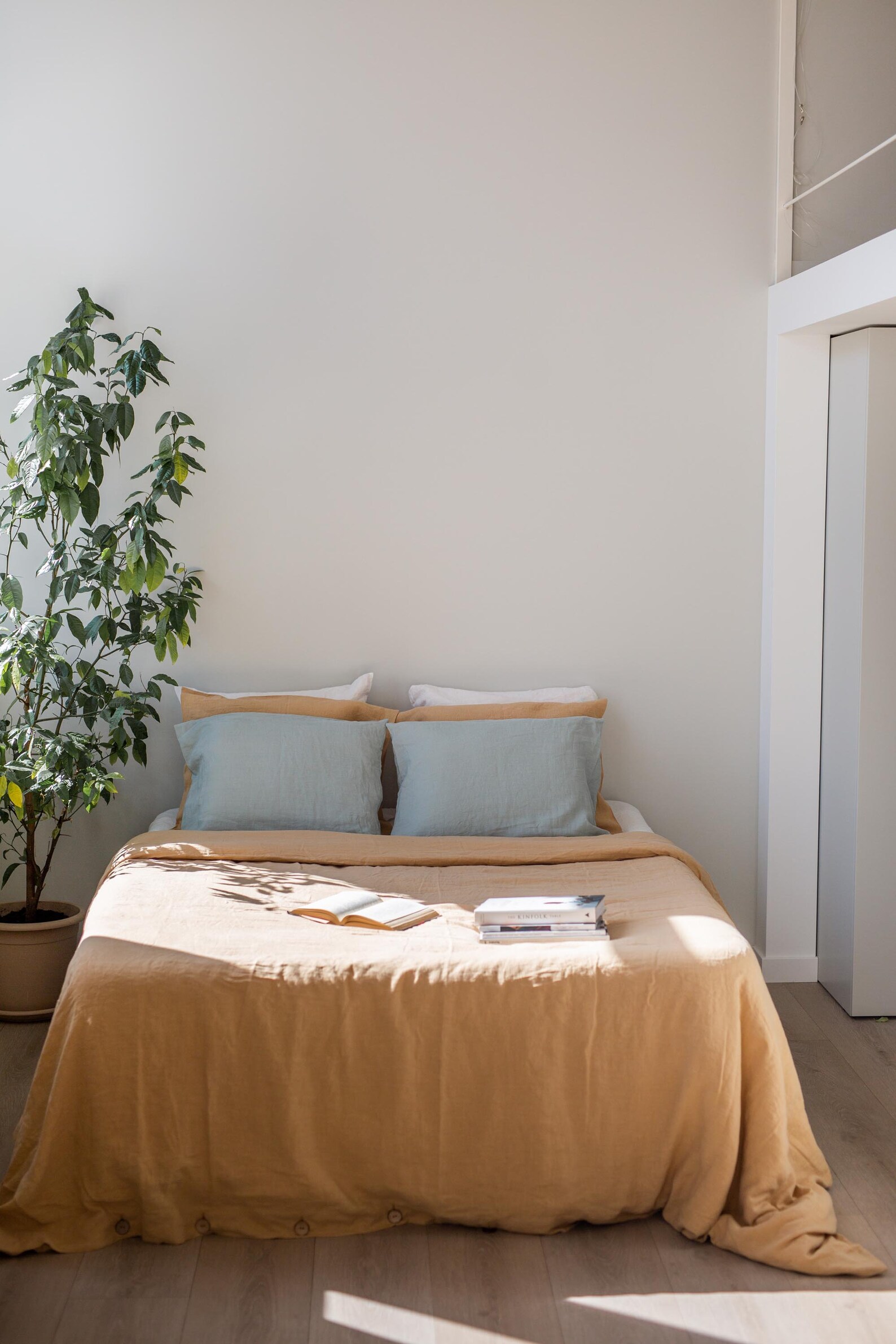 Linen Duvet Cover Mustard. Linen Bedding in Mustard. French - Etsy