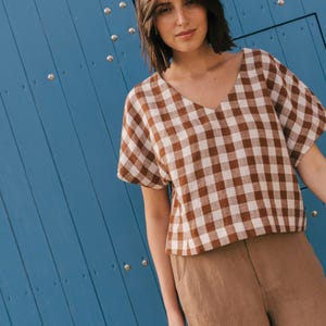 LILY Oversized Linen Top. Linen Clothing for Women - Etsy