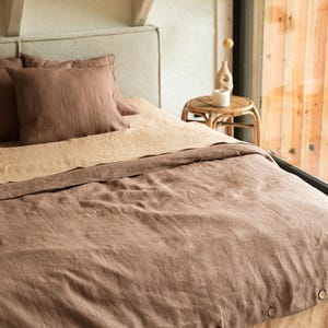 Terracotta Linen Bedding Set. Terracotta Linen Duvet Set. Linen Bedding ...