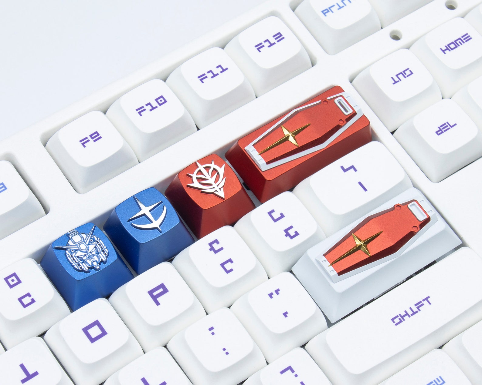 GUNDAM Keycaps Anime Cherry Mx Metal Key Cap ESC Enter Shift 1X 1U 2 ...