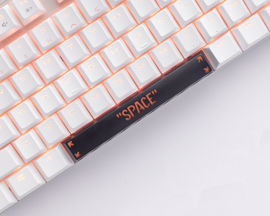 Punk Metal Black White Keycap Space Cherry Mx 6.25U 6.25X Keycaps ...