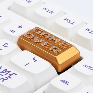 GAME OVER Pixel Keyboard Keycaps Metal Cherry Mx Keycap Backplace 2x ...