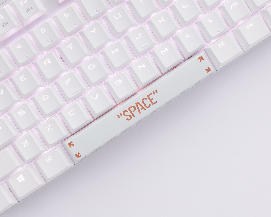 Punk metal black white keycap space cherry mx 6.25U 6.25X | Etsy