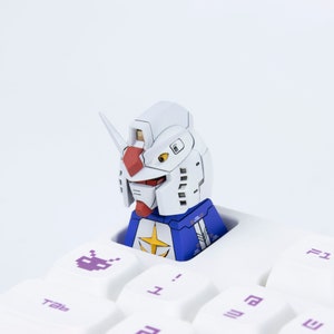 RX 78 Gundam Artisan Keycap Resin Cherry Mx Anime Keycaps Mechanical ...