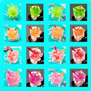 Summer Drink Keycap Resin Multi-color Light Transmission 1x Keycaps ...