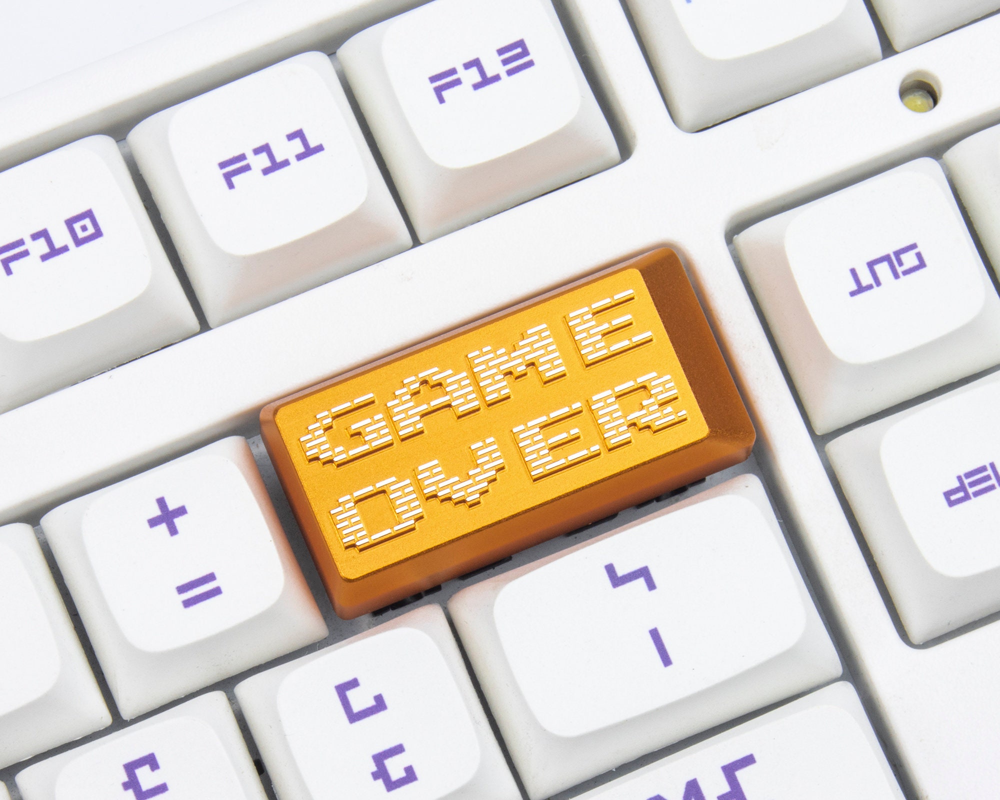 GAME OVER Pixel Keyboard Keycaps Metal Cherry Mx Keycap - Etsy Hong Kong