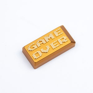 GAME OVER Pixel Keyboard Keycaps Metal Cherry Mx Keycap Backplace 2x ...
