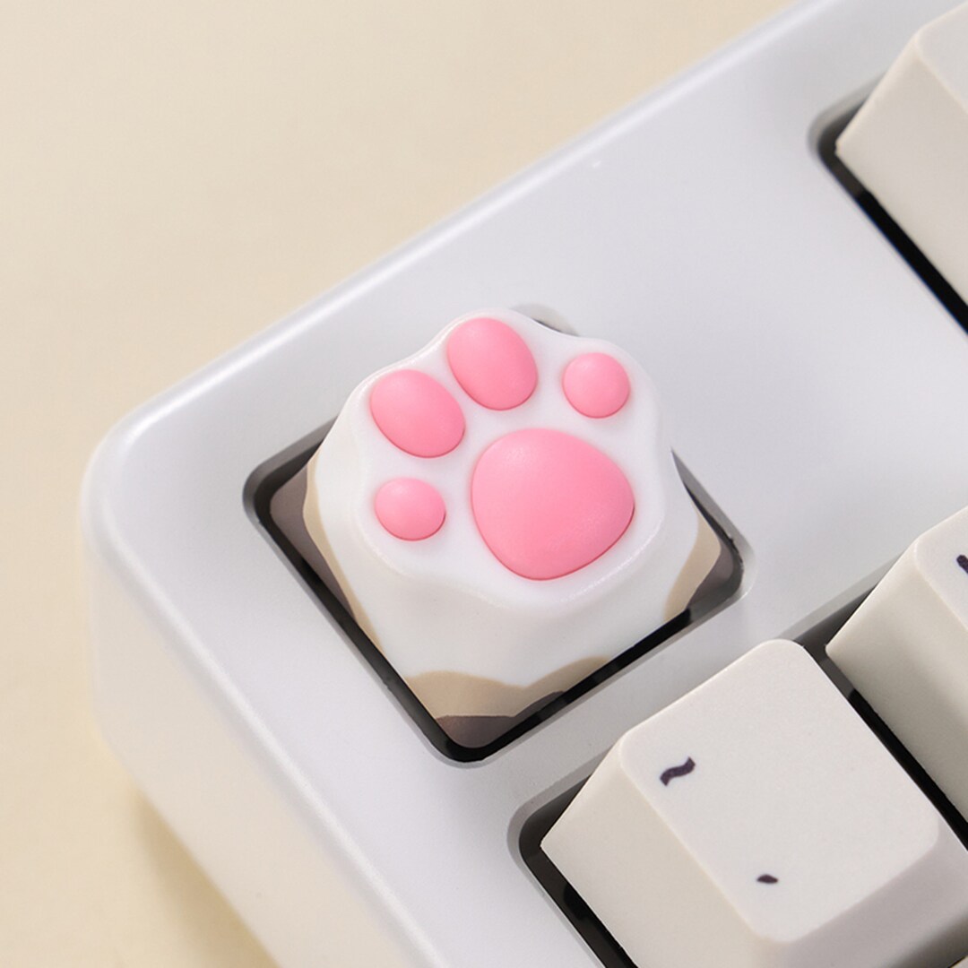 Cat Paw Keycaps Cute Soft Resin Cherry Mx Keycap - Etsy