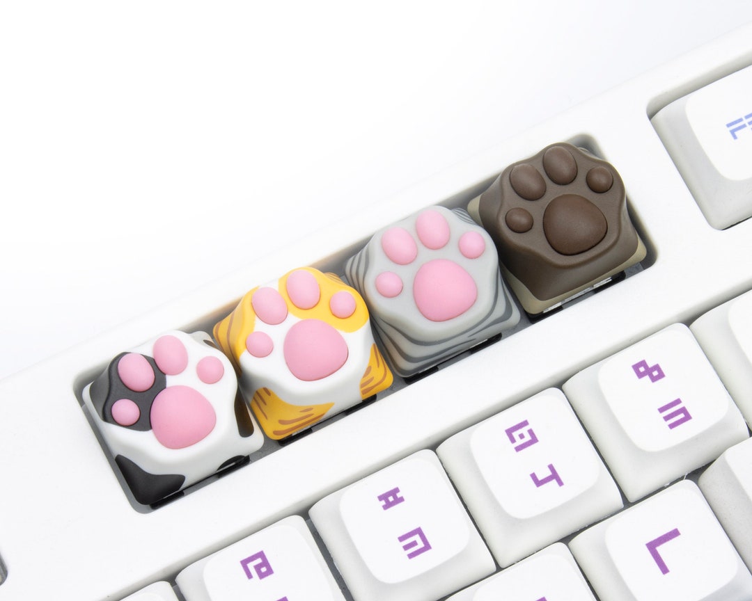 Cat Paw Lovely Keycaps Cherry Mx Animal ABS Silica Gel Keycap Set ...