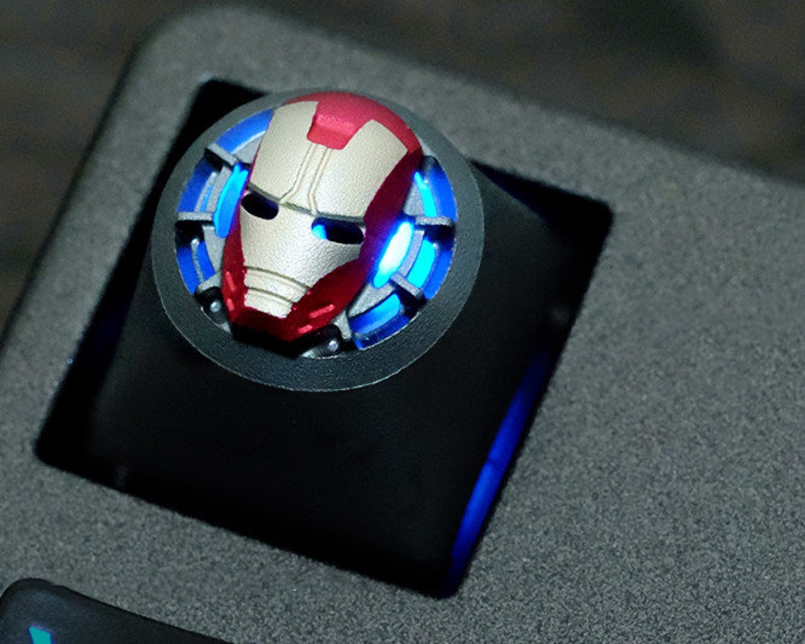 Avengers Iron man mask metal keycaps cherry mx anime key cap | Etsy
