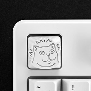 Mur Cat White Metal Keycap Mechanical Keyboard Key Cap Cherry Mx ...