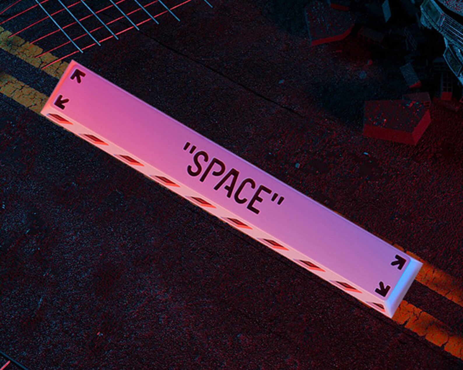 Punk Metal Black White Keycap Space Cherry Mx 6.25U 6.25X - Etsy