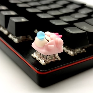 Cute Girl Artisan Keycap Resin Cherry Mx Keycap Mechanical Keyboard Key ...