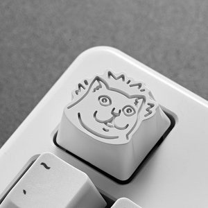 Mur Cat White Metal Keycap Mechanical Keyboard Key Cap Cherry Mx ...
