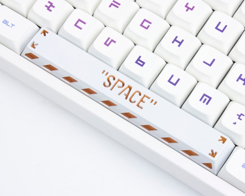 Punk Metal Black White Keycap Space Cherry Mx 6.25U 6.25X Keycaps ...