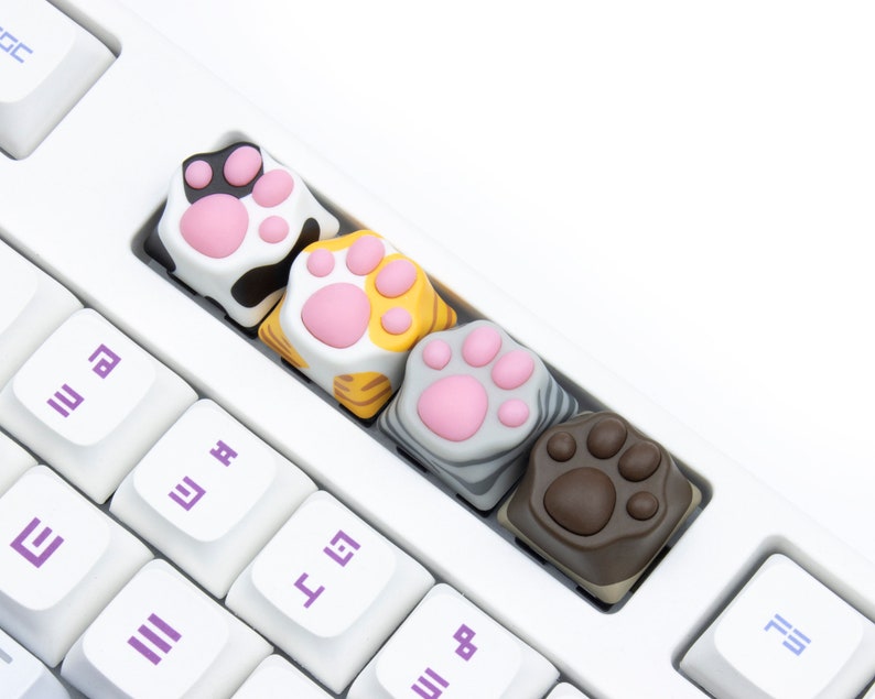 Cat Paw Lovely Keycaps Cherry Mx Animal ABS Silica Gel Keycap | Etsy