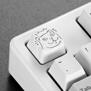 Mur Cat White Metal Keycap Mechanical Keyboard Key Cap Cherry Mx ...