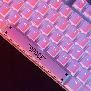 Punk Metal Black White Keycap Space Cherry Mx 6.25U 6.25X Keycaps ...