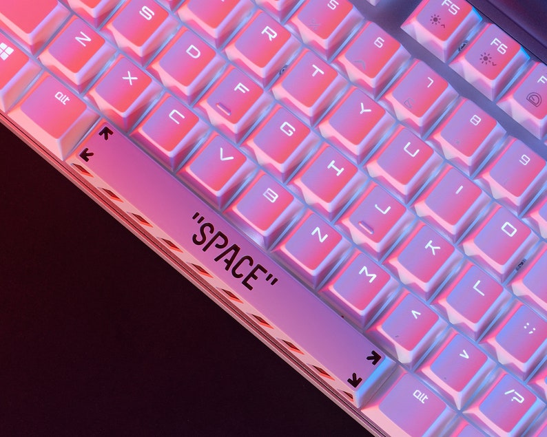 Punk Metal Black White Keycap Space Cherry Mx 6.25U 6.25X - Etsy